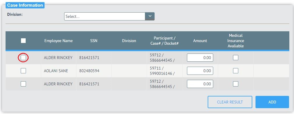 iPayOnline Maintain Child Support Cases